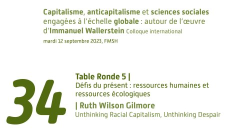Table ronde 5/ Ruth Wilson Gilmore, Unthinking Racial Capitalism ...